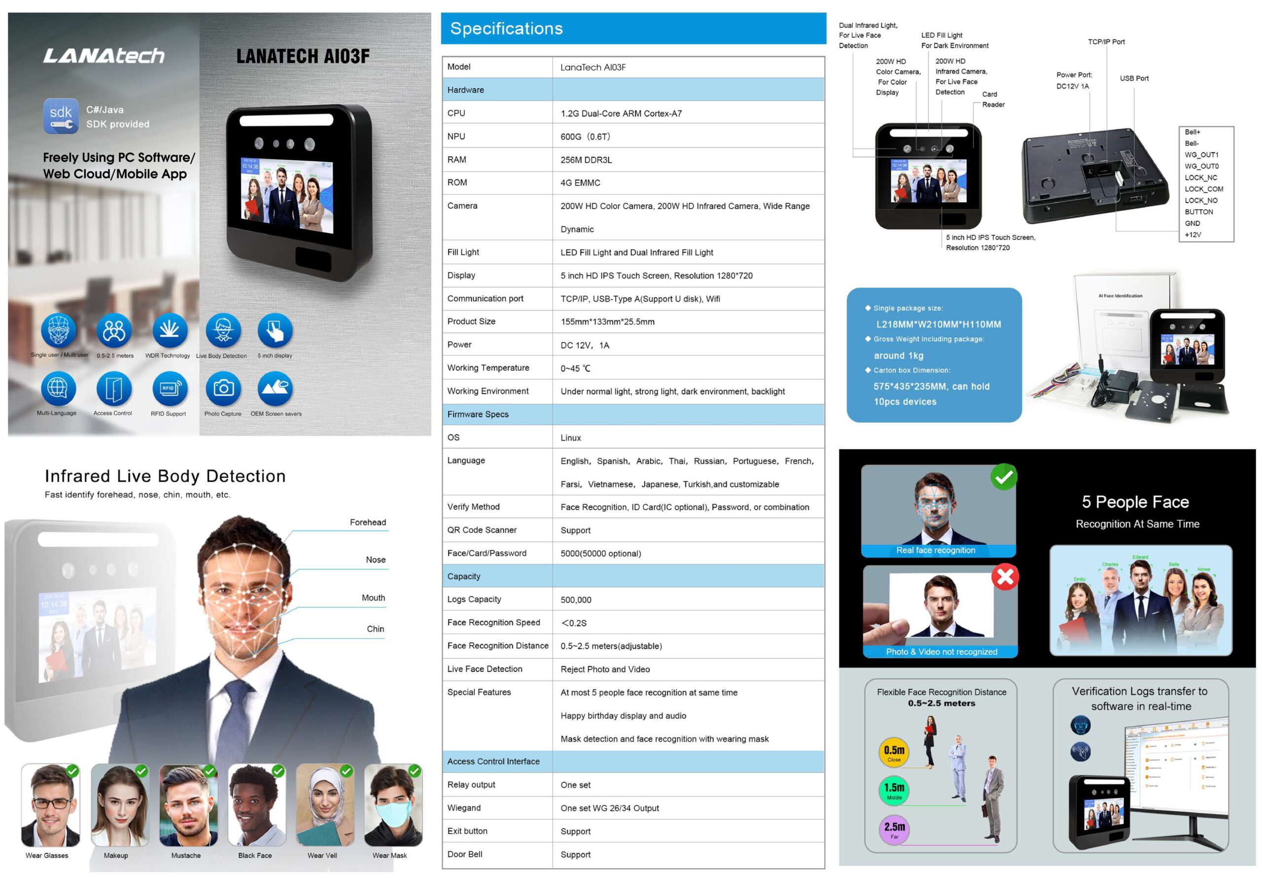 CYVANTECH LTAI03F FACE TIME ATTENDANCE MACHINE – Cyvantech